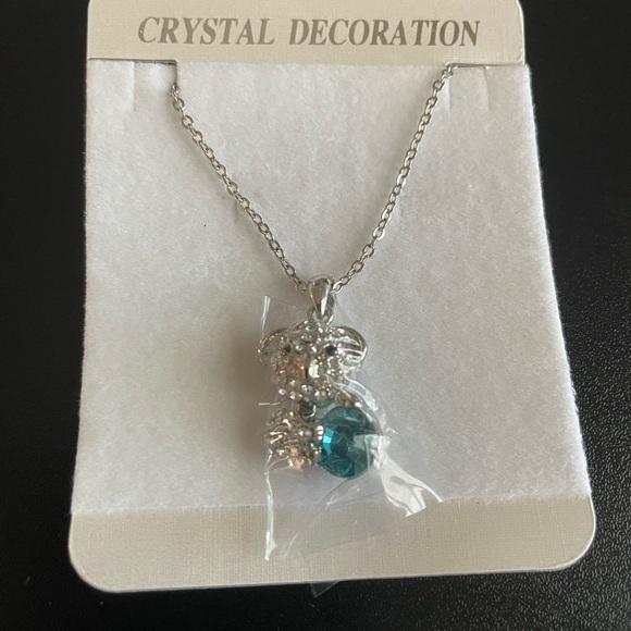 Jewelry | Sloth With Blue Crystal Necklace | Poshmark